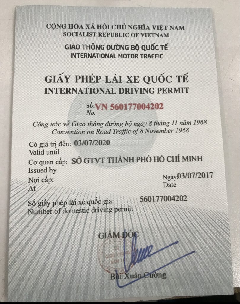 Đổi Giấy phép lái xe Quốc tế IDP sử dụng ở Việt Nam - Thi Bằng Lái A1